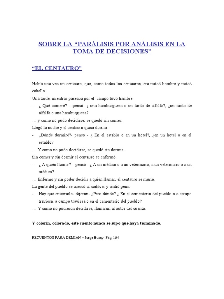 Indecisión - EL CENTAURO | PDF