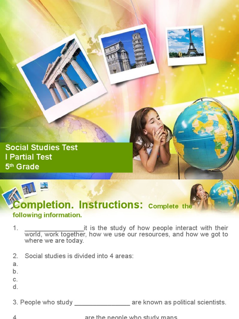 SOCIAL STUDIES TEST FIFTH GRADE | PDF