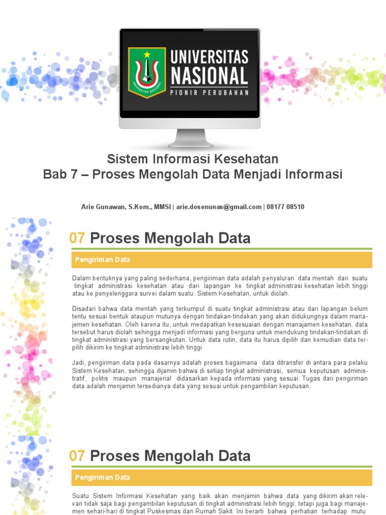 Bab 7 - Proses Mengolah Data Menjadi Informasi | PDF | Komputer