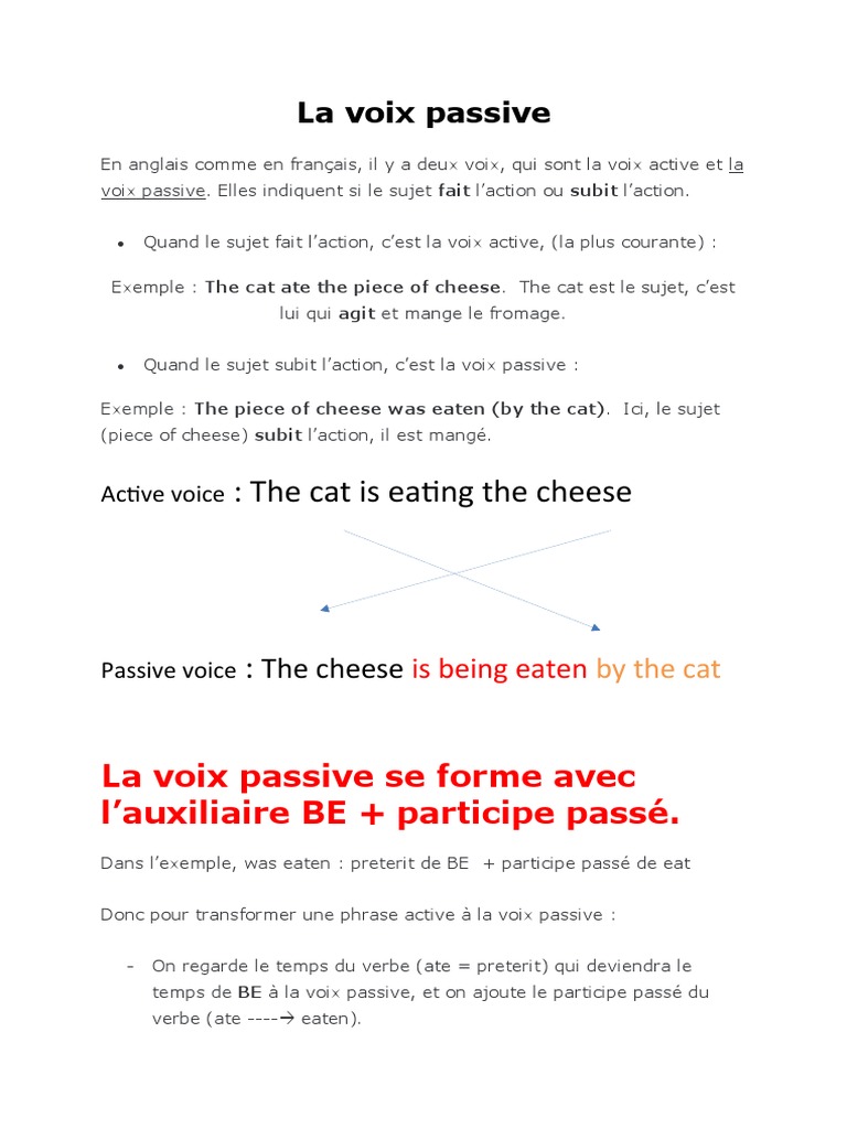 La voix passive en anglais expliquée | PDF | Arts du langage et discipline