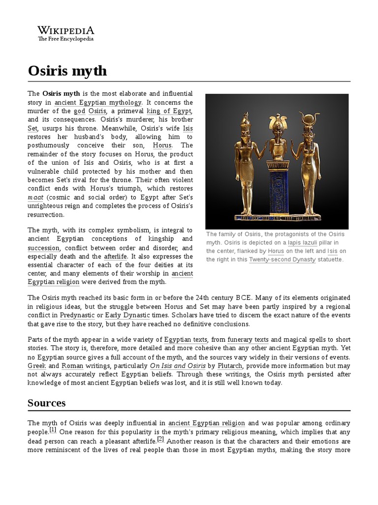 Osiris Myth | PDF | Isis | Horus
