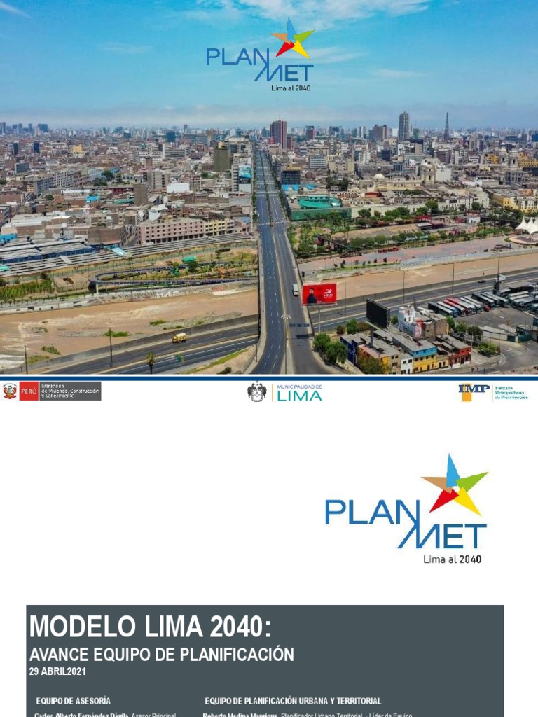 Lima..vision Modelo Plan Met 2040 Abril 2021 | PDF | Lima | Infraestructura