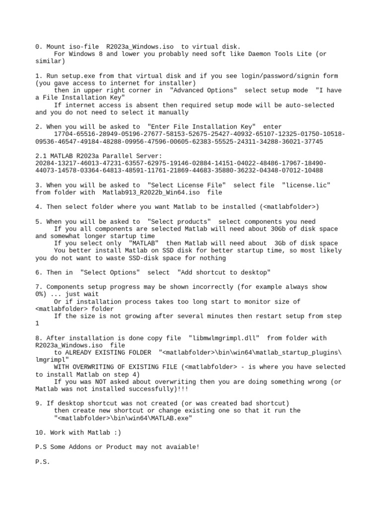 Readme | PDF | Computer File | Installation (Computer Programs)