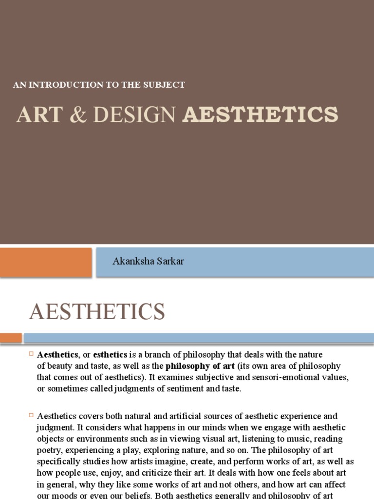 Art Design Aesthetics | PDF | Aesthetics | Design