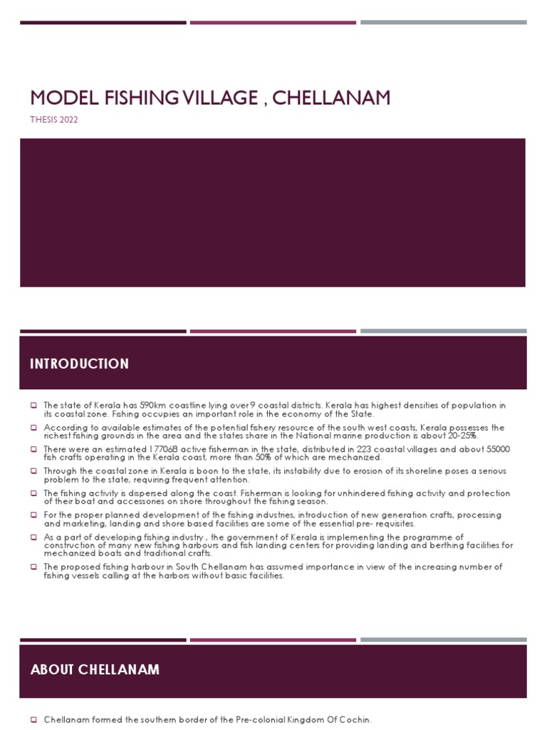 Model Fishing Village, Chellanam | PDF