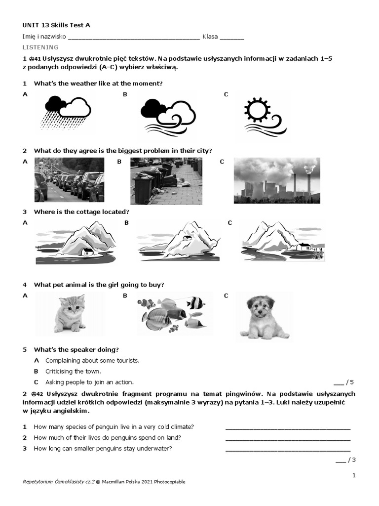 Unit 13 Skills Test A | PDF