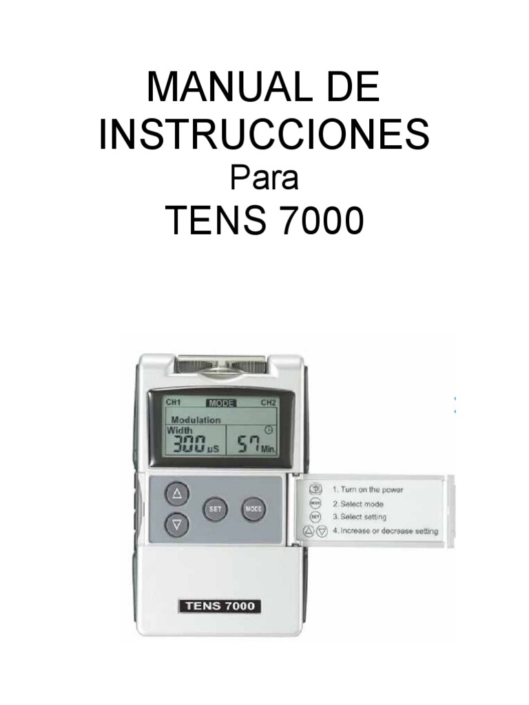 Tens 7000 | PDF | Dolor | Cargador de batería