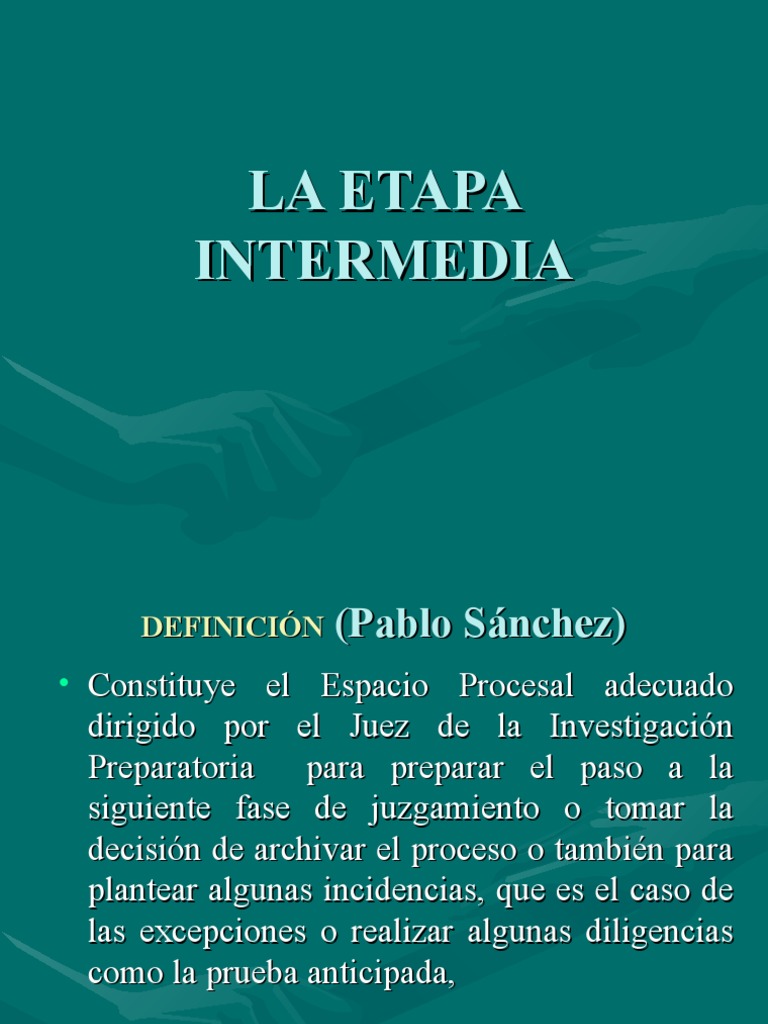 Etapa Intermedia | PDF