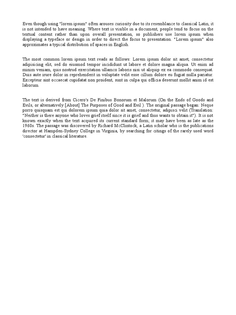 From Cicero's de Finibus Bonorum Et Malorum | PDF