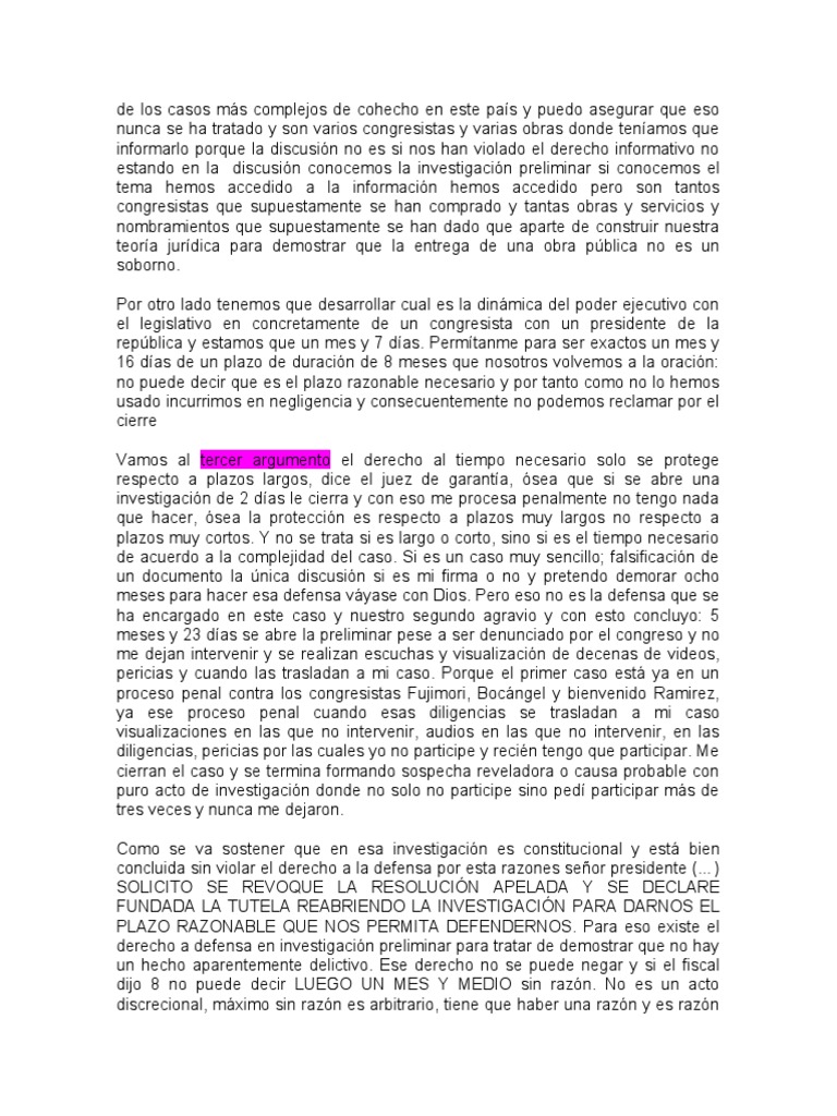 de los casos más complejos de cohecho en este país y puedo asegurar que ... de los casos más complejos de cohecho en este país y puedo asegurar que ...