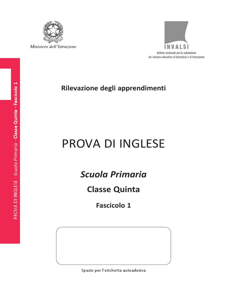 05 Inglese Fasc 01 MS2022 | PDF