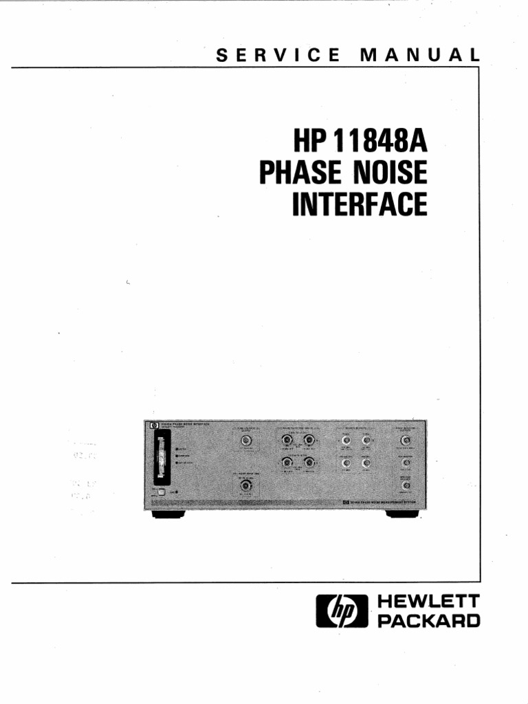 HP-11848A SVC 11848 90004 1st Ed | PDF