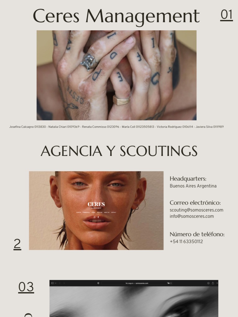Ceres Management: Agencia de Talentos | PDF