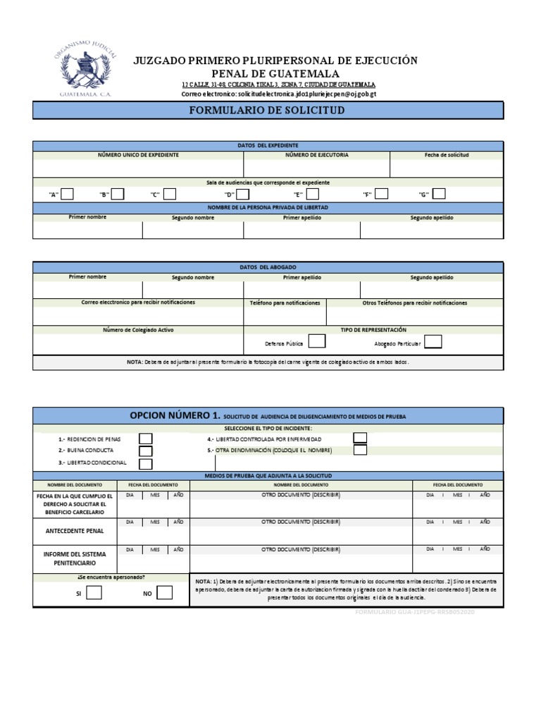 Solicitud en Juzgado Penal Zona 7 | PDF