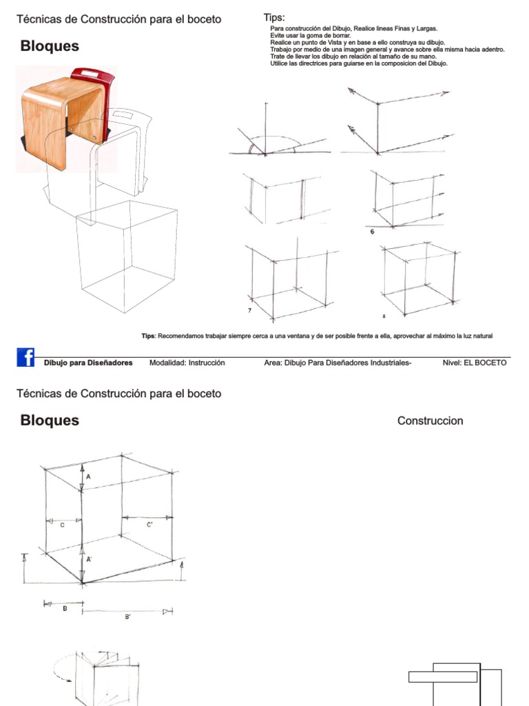 Bloques: Técnicas de Construcción para El Boceto | PDF