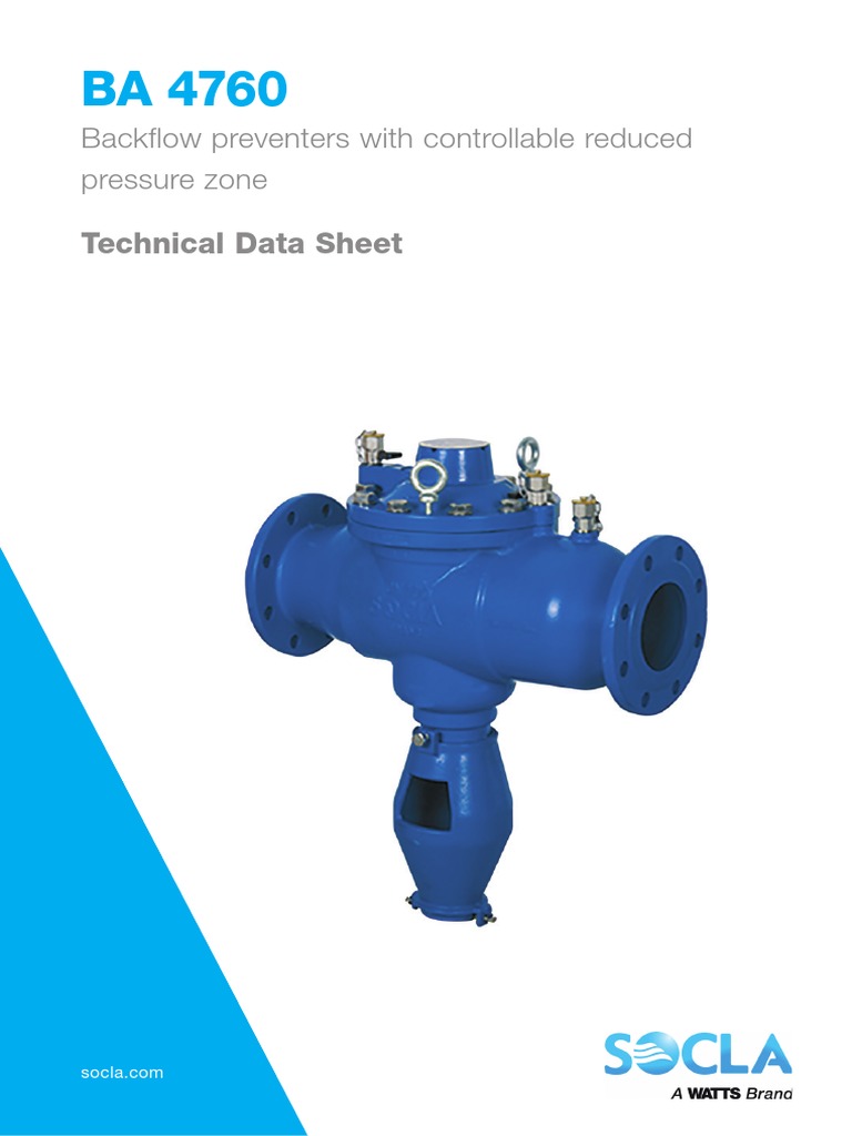 Backflow Preventers With Controllable Reduced Pressure Zone: Technical ...