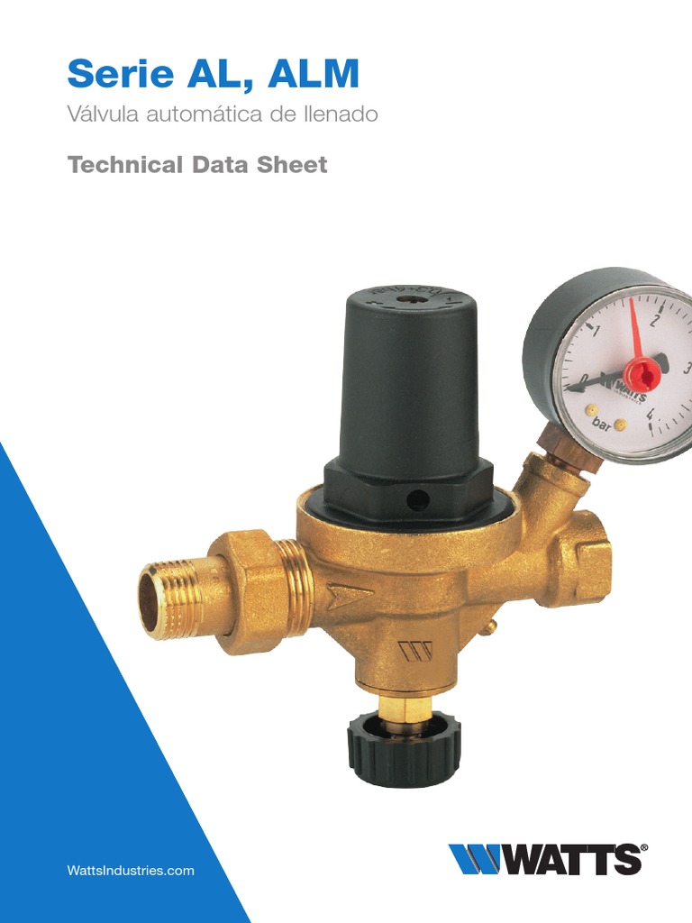 Válvula - Llenado AL-ALM | PDF | Agua | Presión