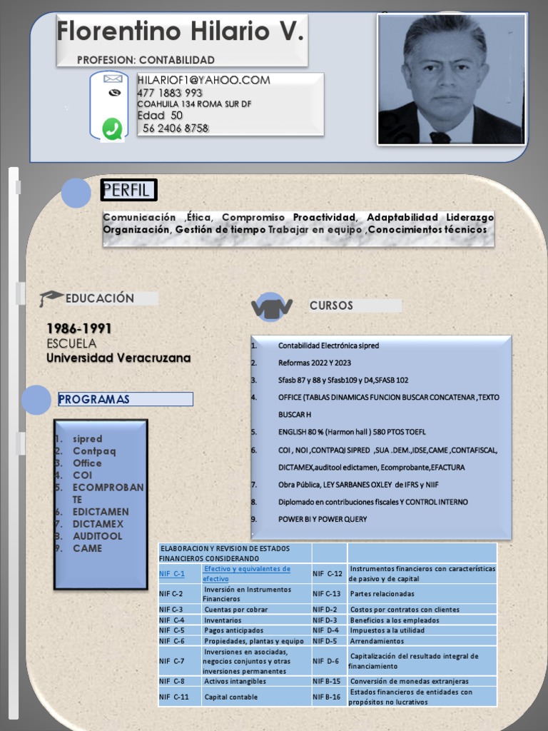 CV DF | PDF | Auditoría | Contabilidad