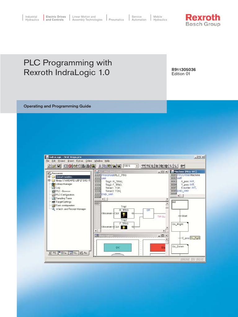 PLC Programming With Rexroth Indralogic 1.0: R911305036 Edition 01 | PDF | Parameter (Computer ...