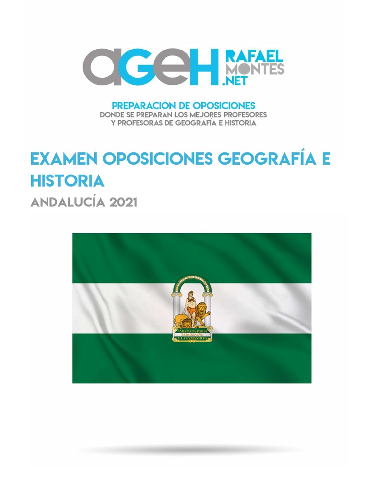 Examen Oposiciones Geografía e Historia Andalucía 2021 | PDF