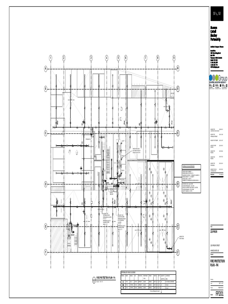 FP201 FIRE PROTECTION PLAN - P4 Rev.8 | PDF | Fire Sprinkler System ...