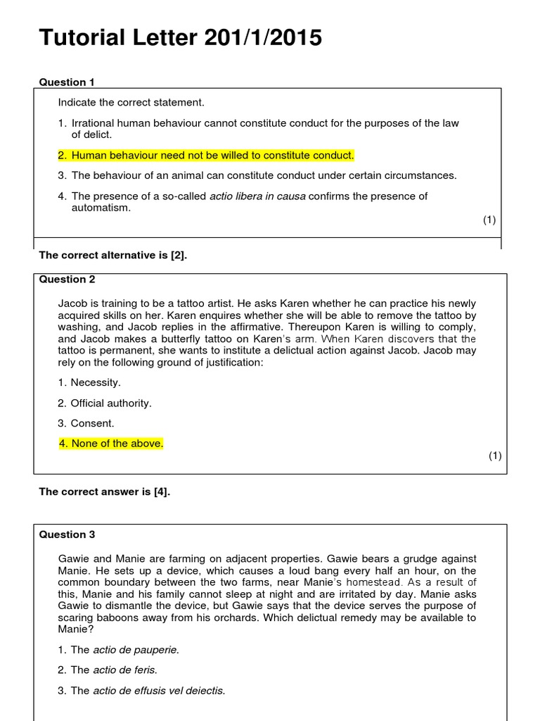 PVL 3702 Tutorial Letter 201-1-2015 | Download Free PDF | Justice ...