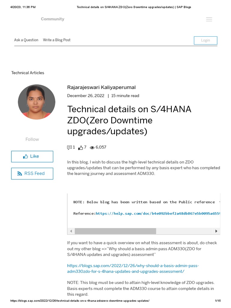 Technical Details On S - 4HANA ZDO (Zero Downtime Upgrades - Updates ... Technical Details On S - 4HANA ZDO (Zero Downtime Upgrades - Updates ...