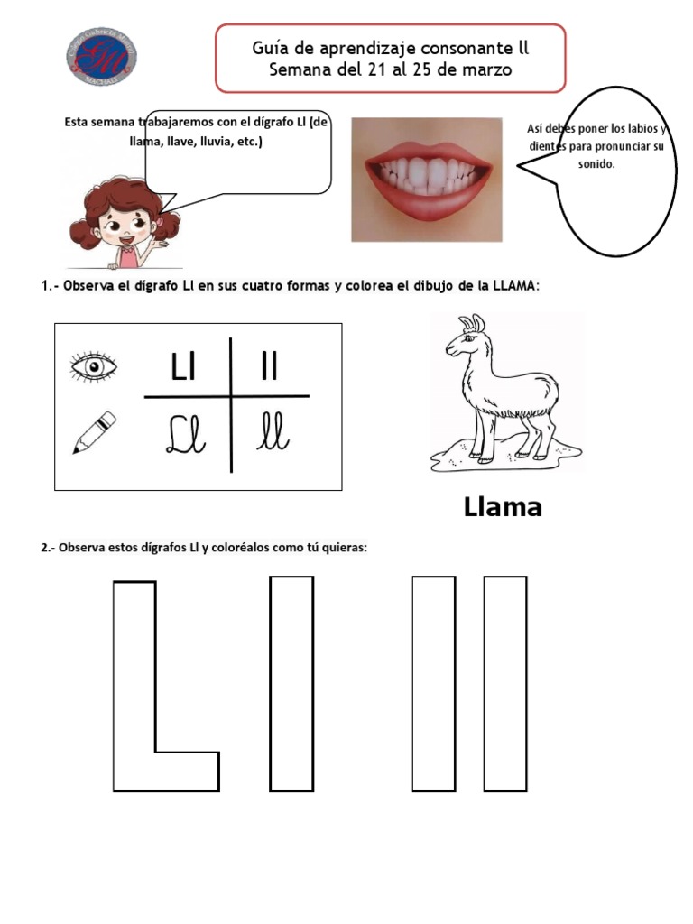 Semana 3 Guía Consonante LL | PDF
