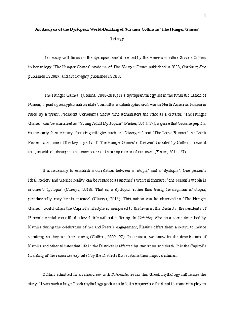 Dystopian Analysis of The Hunger Games | PDF | The Hunger Games | Dystopia