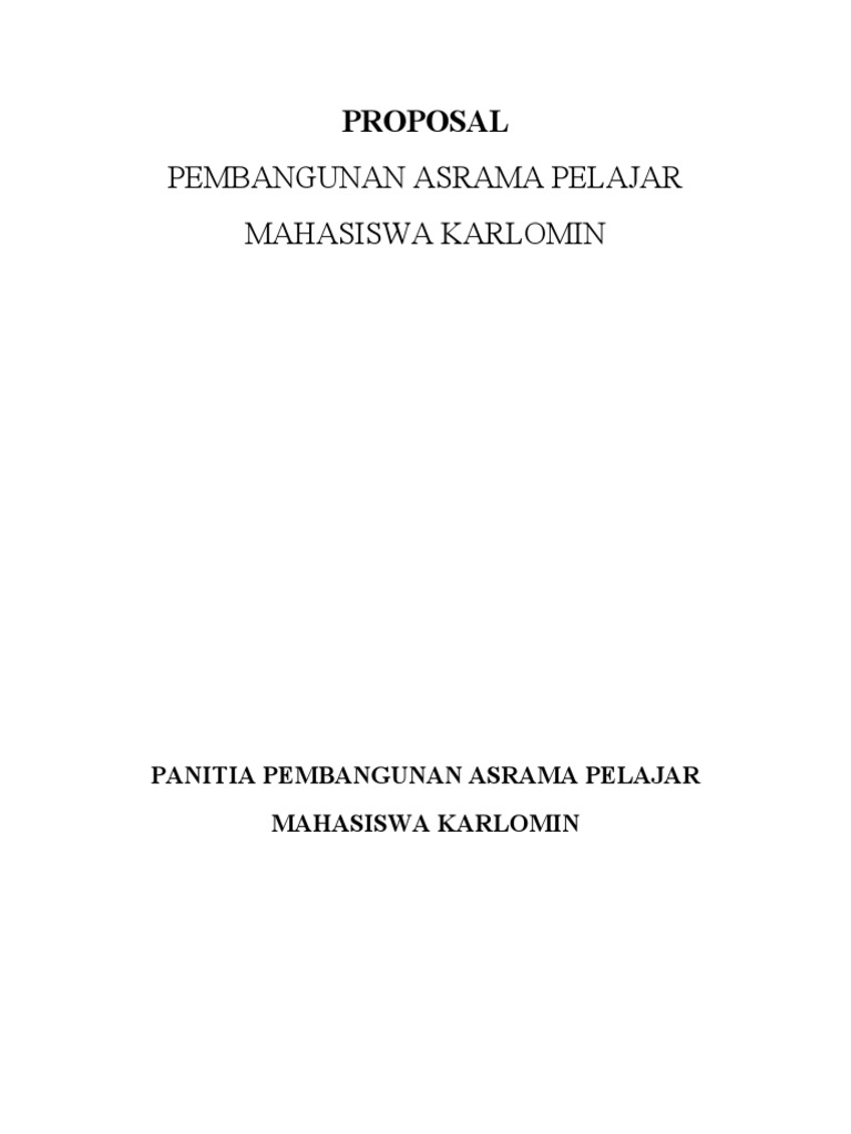 Proposal Pembangunan Asrama Mahasiswa Stab Nalanda Tahun 2018 | PDF