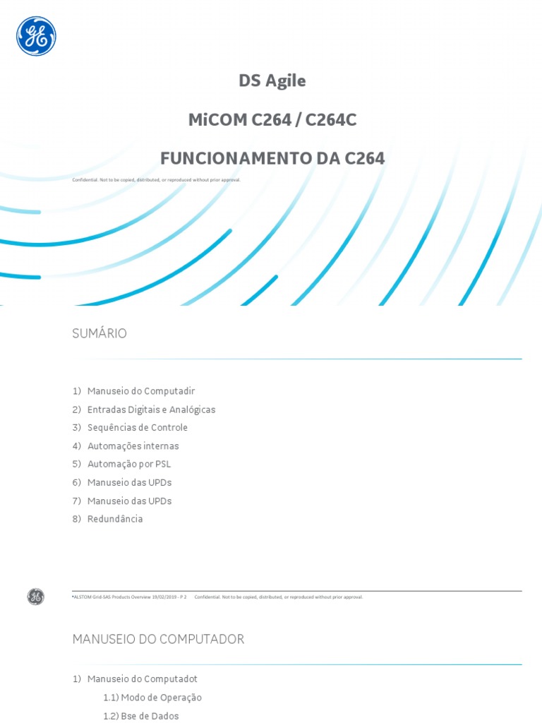 3-TREINAMENTO - Parte I - Modo de Funcionamento Da C264 - GE | PDF