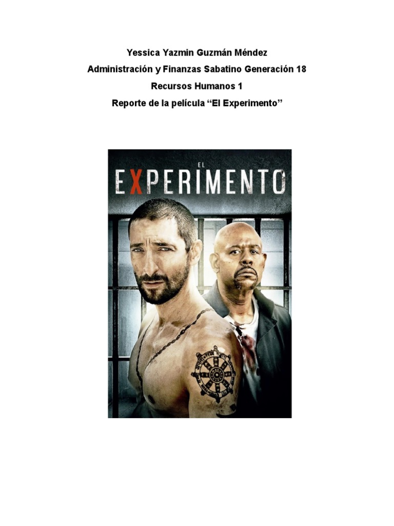 Reporte de La Película | PDF | Comportamiento | Experimentar