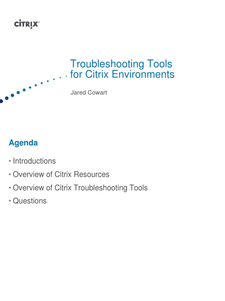 Citrix Troubleshooting Pdf Desktop Environment Command Line Interface
