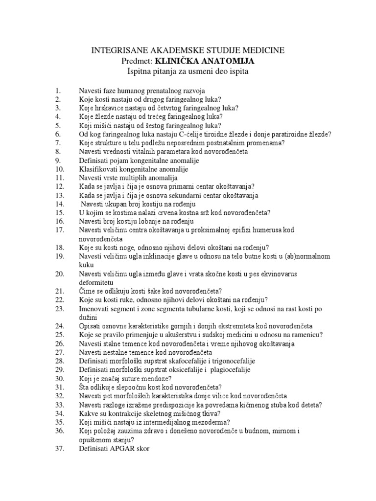 28.a Klinicka anatomija | PDF