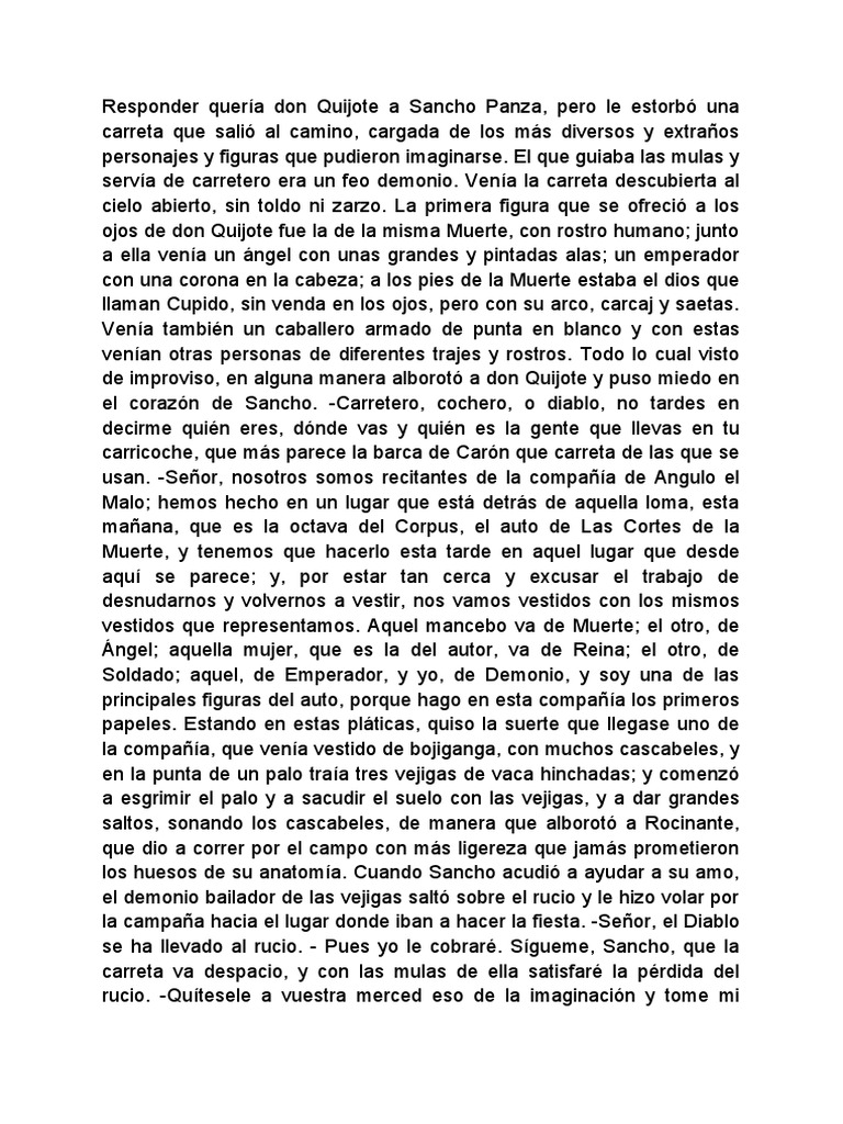 Fragmento de Don Quijote de La Mancha | PDF | Don Quijote
