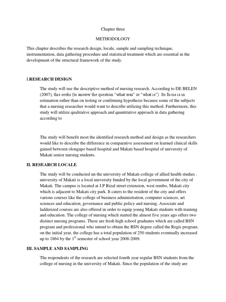 Nursing Research Chapter3 | PDF | Sampling (Statistics) | Nursing