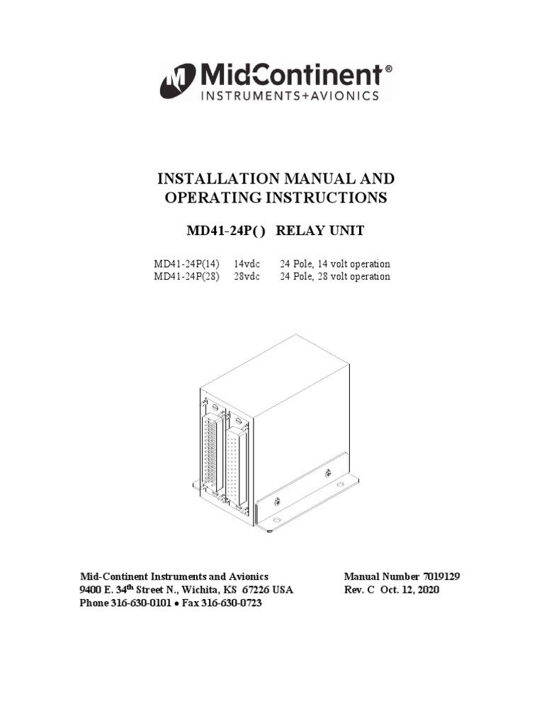 Installation Manual and Operating Instructions: Md41-24P Relay Unit ...