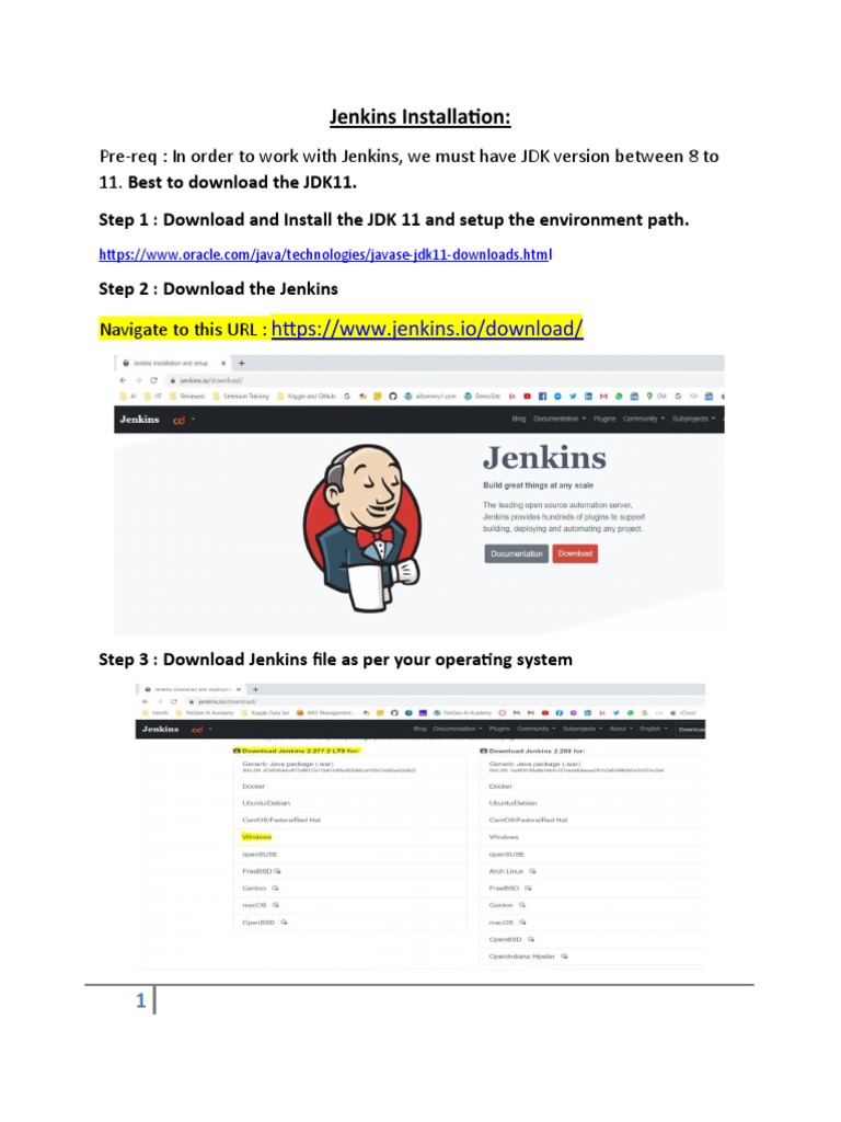 01 Jenkins Installation | PDF | Windows 10 | Microsoft Windows