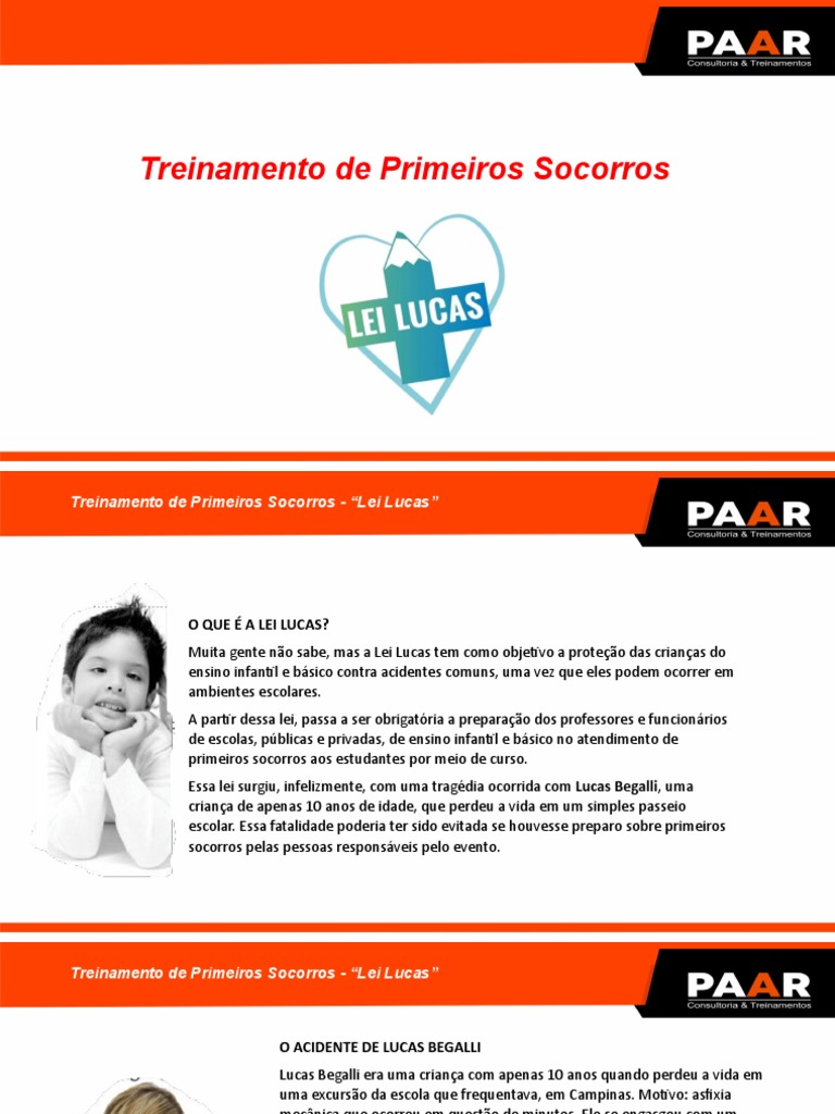Lei Lucas 2023 | PDF | Primeiros socorros | Escolas