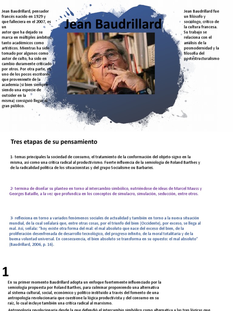 Baudrillard | PDF | Bueno (economía) | marxismo