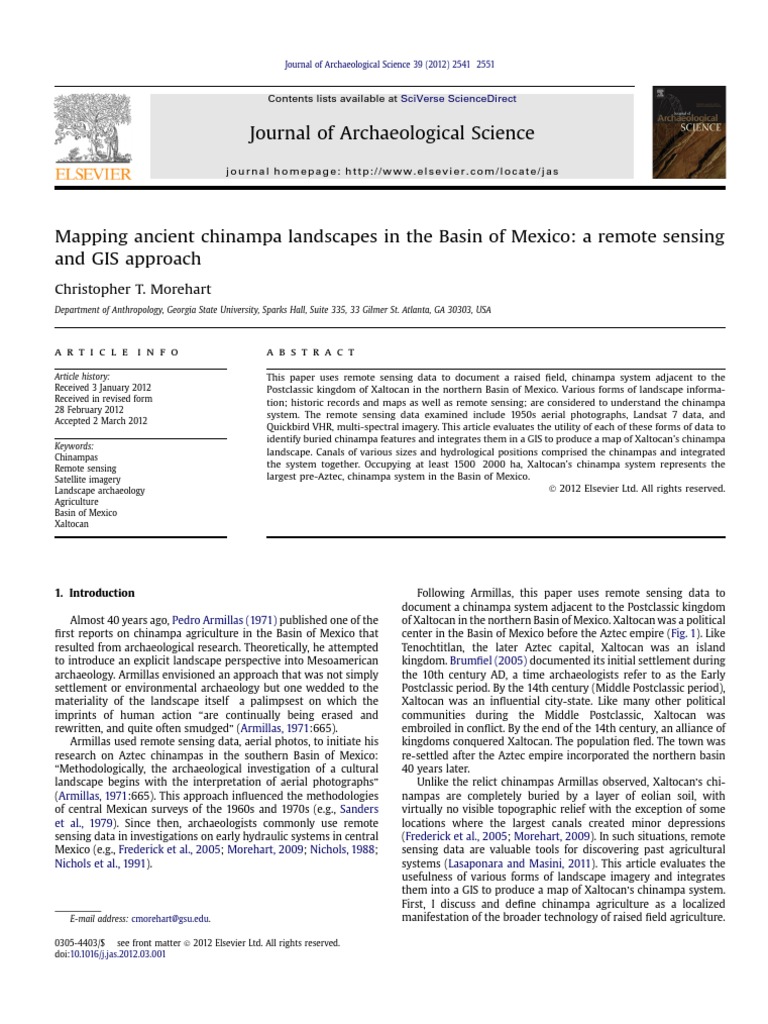 An Essay On Energetics: The Construction Of The Aztec Chinampa System ...