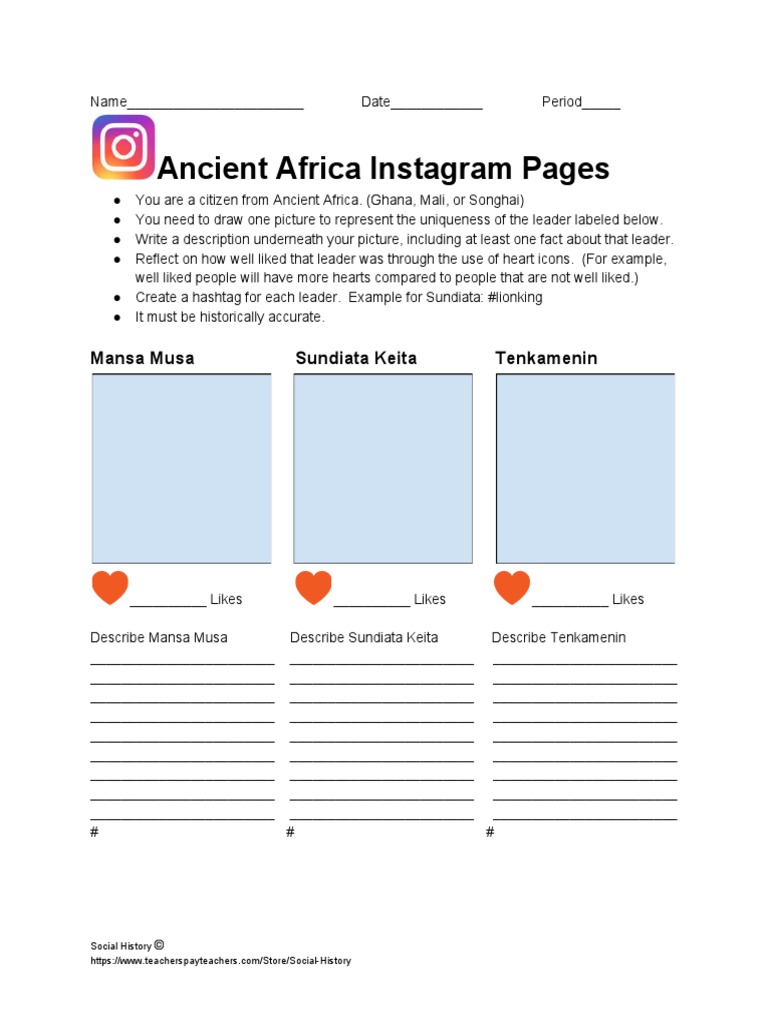 Ancient Africa Instagram Pages: Mansa Musa Sundiata Keita Tenkamenin ...