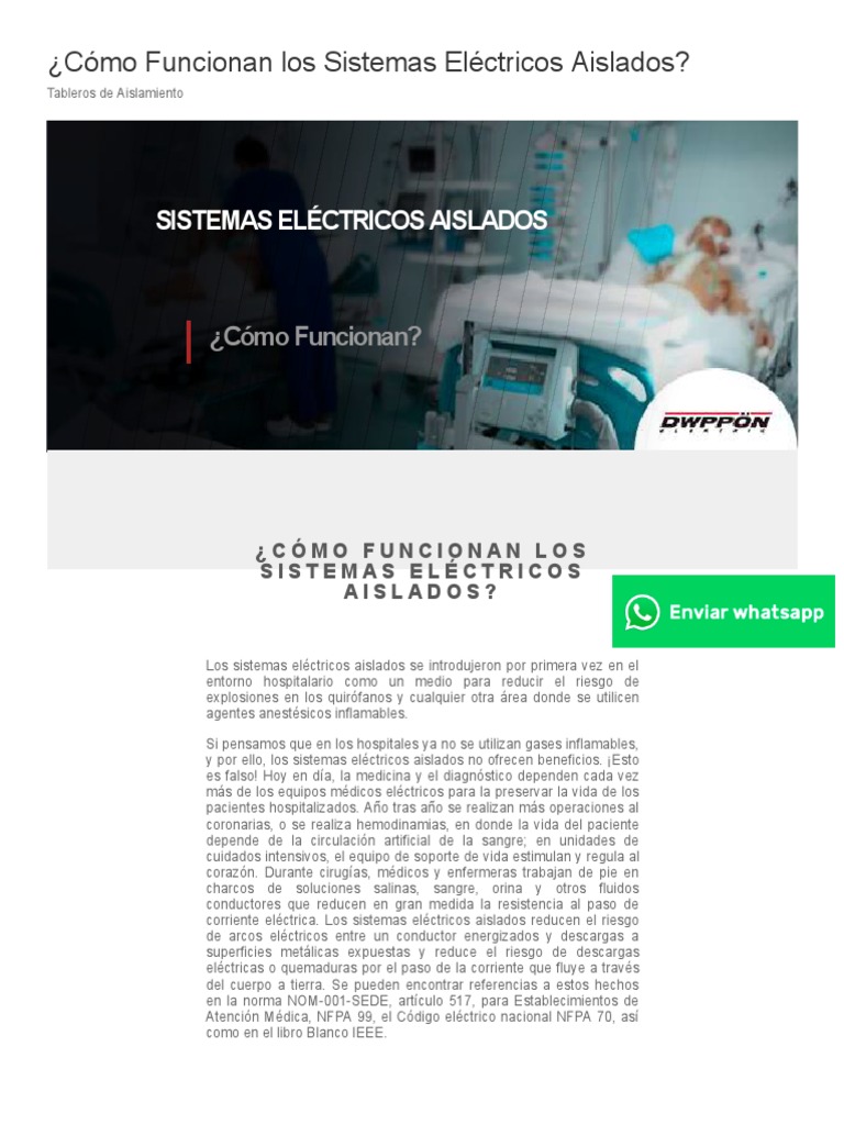 Como Funcionan Los Sistemas Electricos Aislados Dwppon Post Glover ...