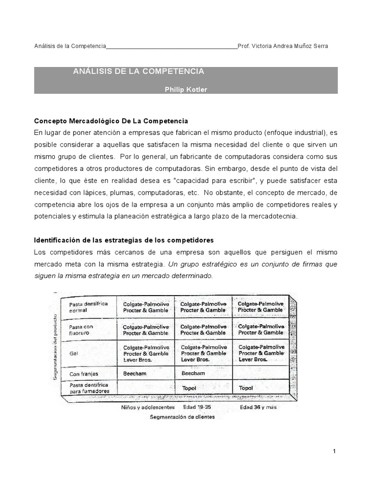 Analisis de La Competencia | PDF | Marketing | Mercado (economía)