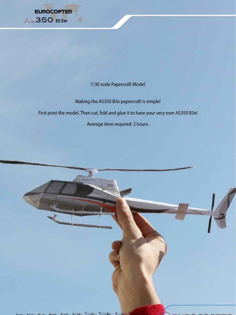 AS350 B3e Papercraft Model Guide | PDF | Art | Technology & Engineering