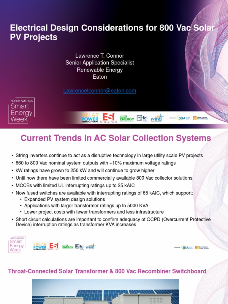Eaton PPTElectrical Design Considerationsfor 800 Vac Solar PVProjects 1 | PDF | Fuse (Electrical ...