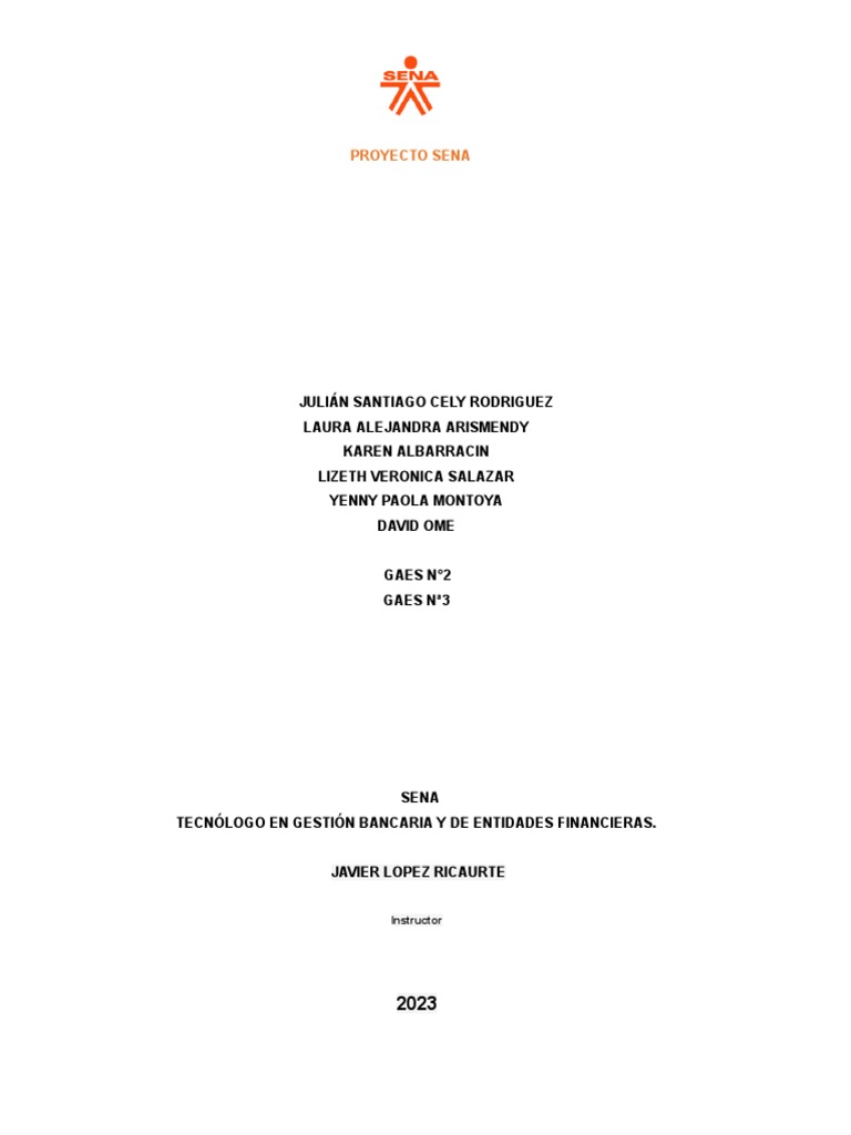 Proyecto Sena | PDF | Bancos | Cliente