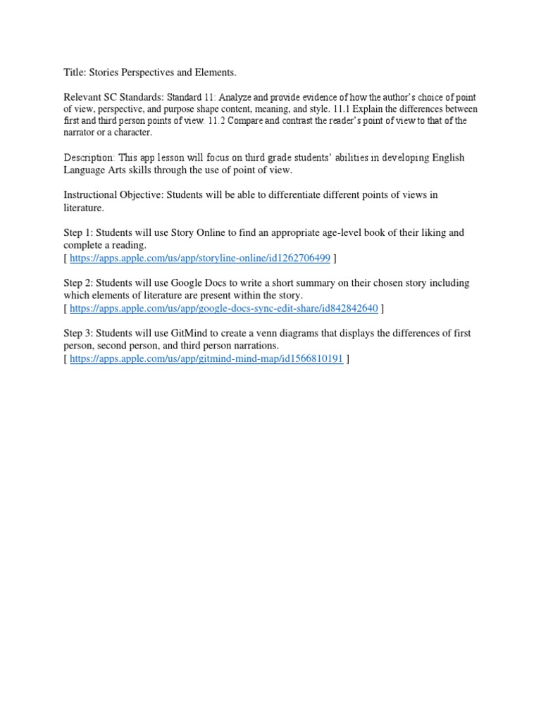 App Lesson Plan | PDF