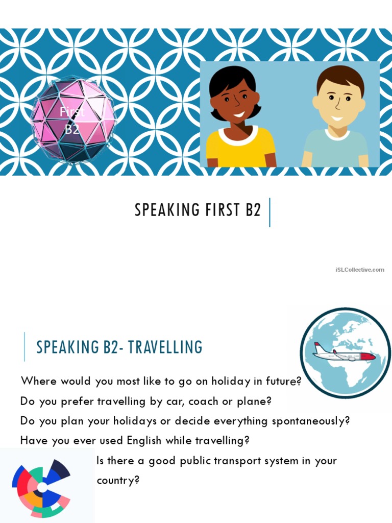 Speaking B2 For Schools - Travelling | PDF | Social Science | Self ...