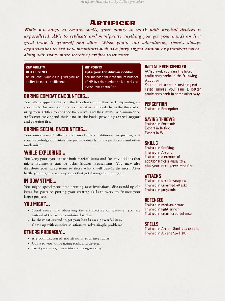 Artificer | PDF